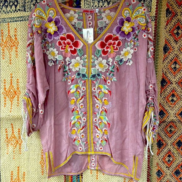 Johnny Was | Tops | Johnny Was Evangeline Top In Zephyr Rose New With ...